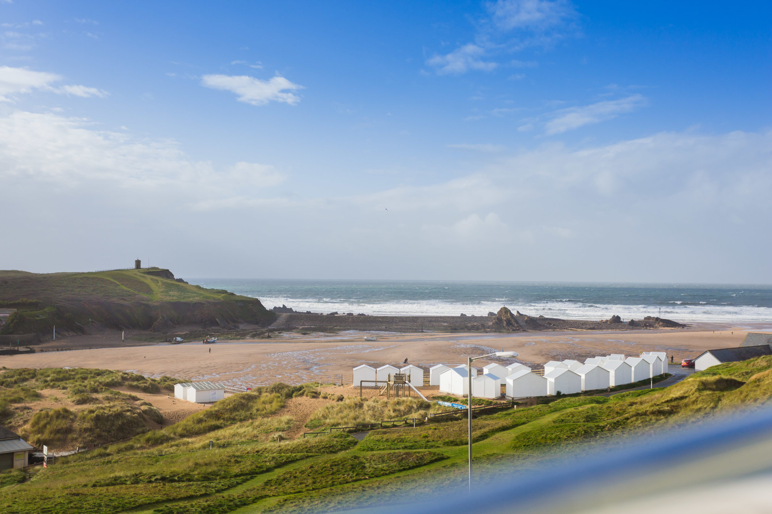 Beach huts to rent for the day in Bude, north Cornwall